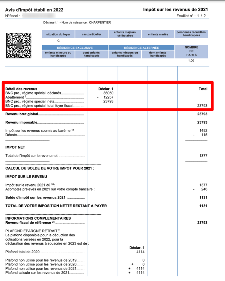 Avis d'impôt sur les revenus : comment le décrypter