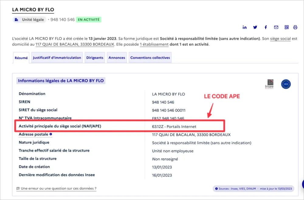 Code APE : tout comprendre en 10 minutes