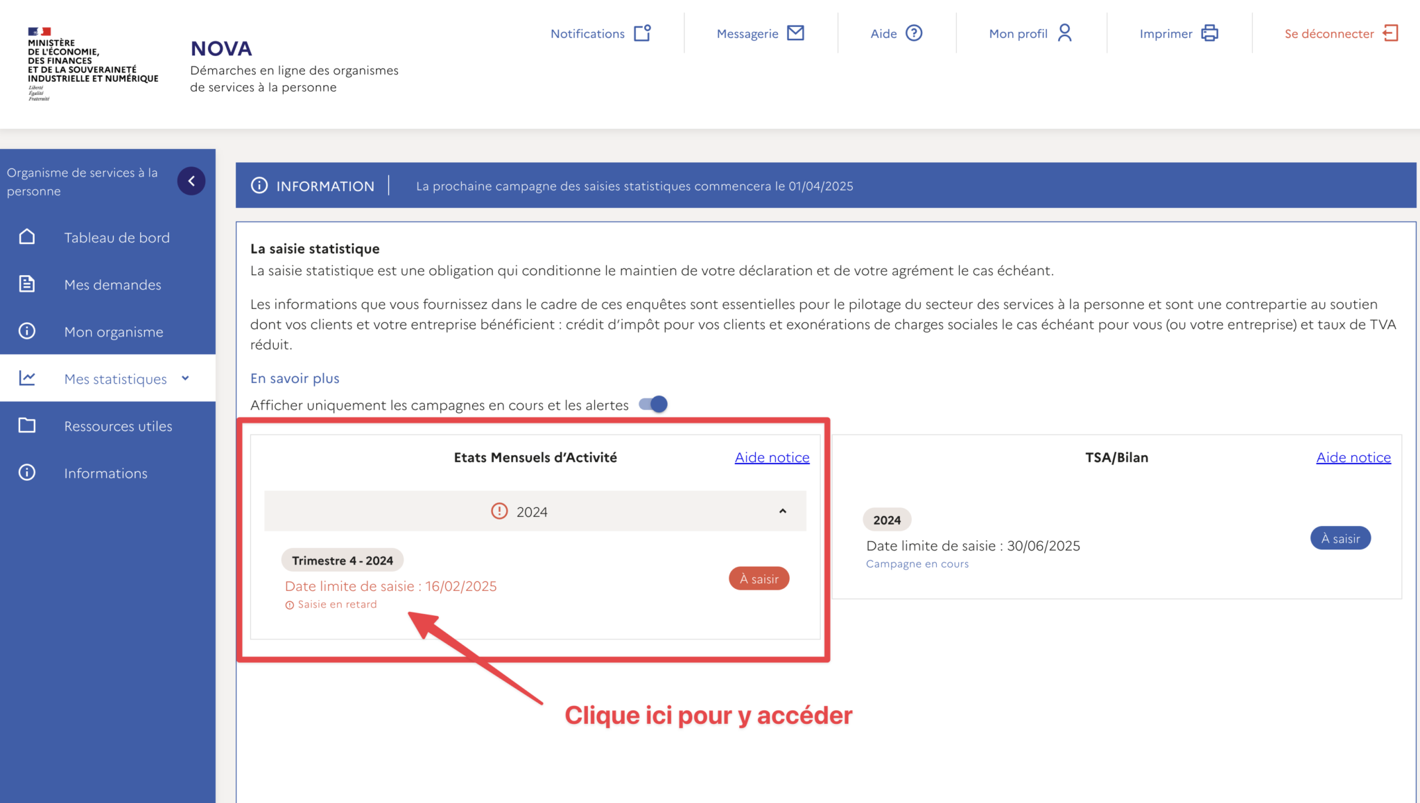 Comment faire la déclaration trimestrielle NOVA (EMA)