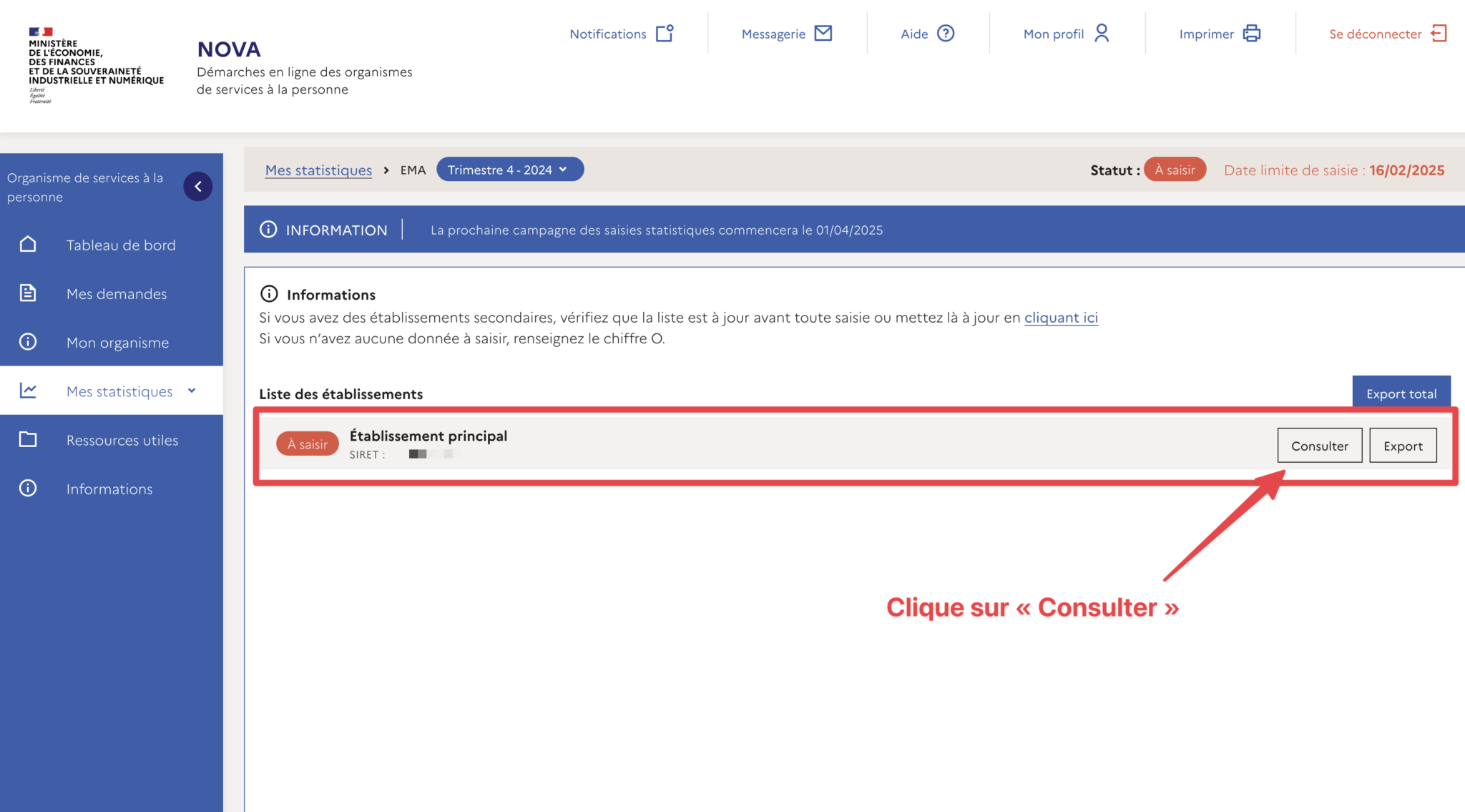 Comment faire la déclaration trimestrielle NOVA (EMA)