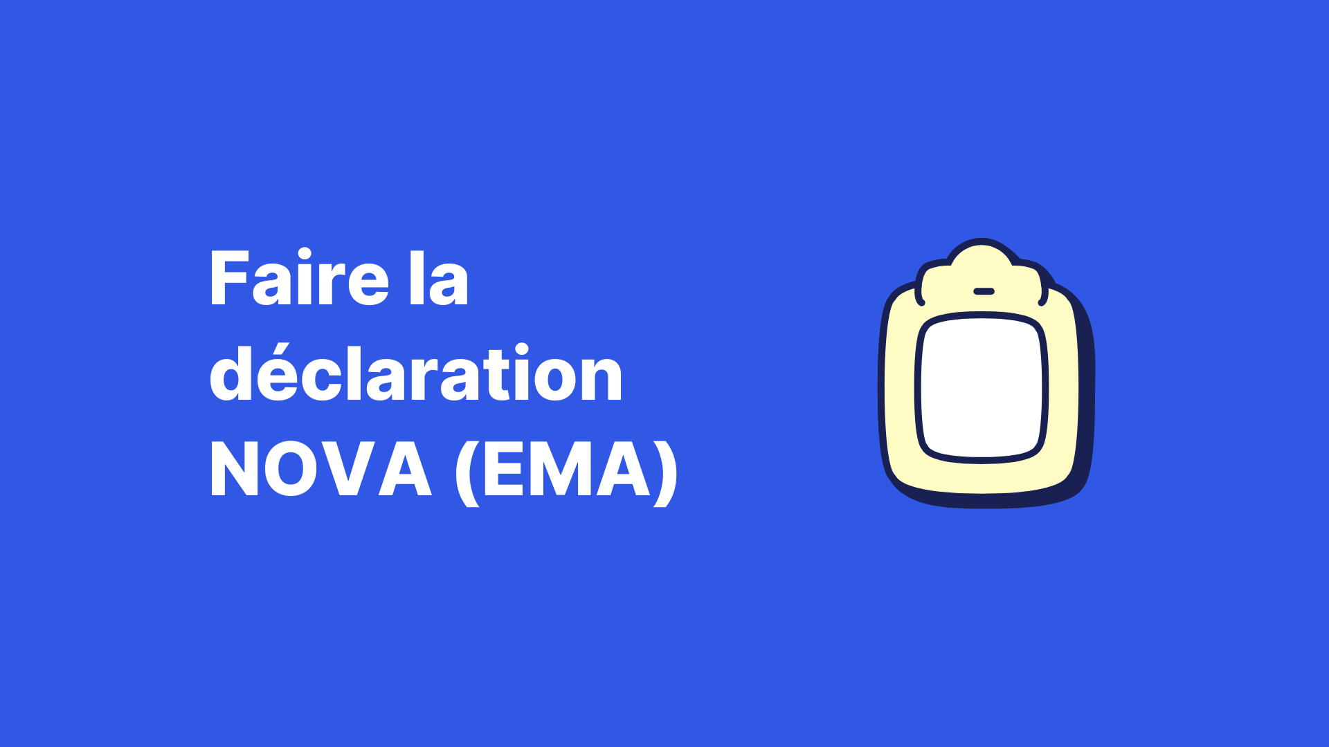 Comment faire la déclaration trimestrielle NOVA (EMA)
